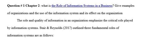 The Role Of Information Systems In A Business