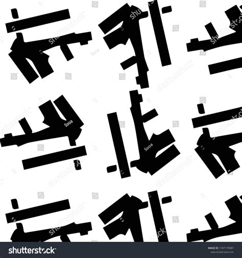 Simple Black White Vector Illustration Abstract Stock Vector Royalty Free