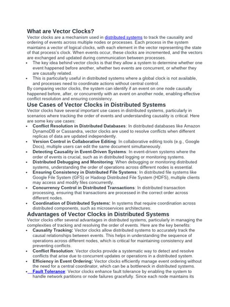 Vector Clocks Pdf Distributed Computing Version Control