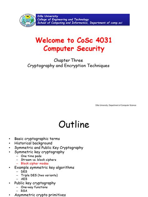 Chapter Three Security Pdf Cryptography Public Key Cryptography