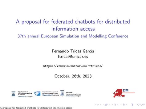 a proposal for federated chatbots for distributed information access
