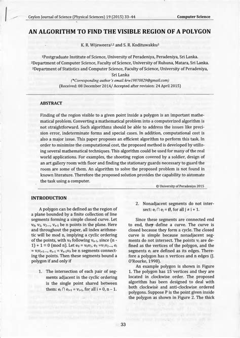 pdf an algorithm to find the visible region of a polygon