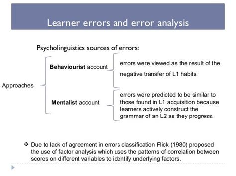 error analysis