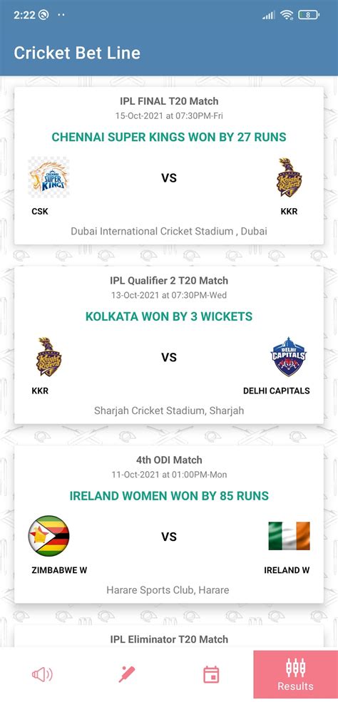 Cricket Bet Line For Android Download