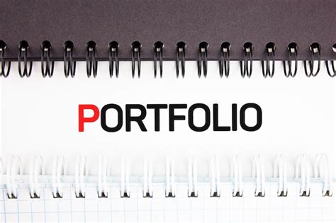 Premium Photo Portfolio Text Concept Among Notebooks