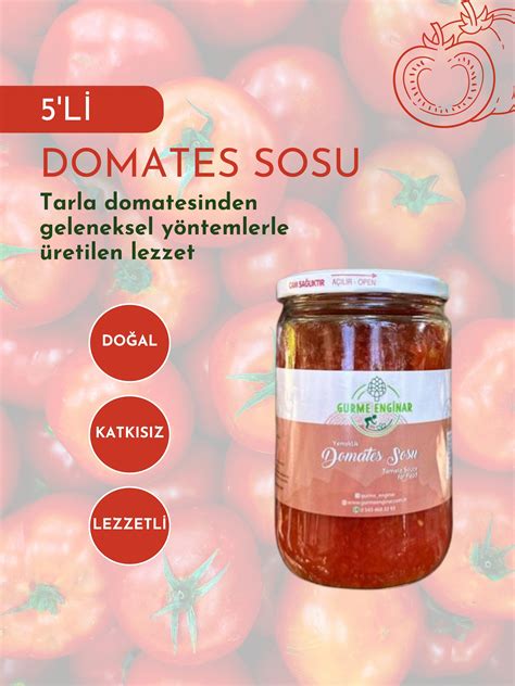 Yemeklik Domates Sosu 5li Paket Gurme Enginar