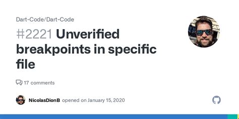 unverified breakpoints in specific file · issue 2221 · dart code dart code · github