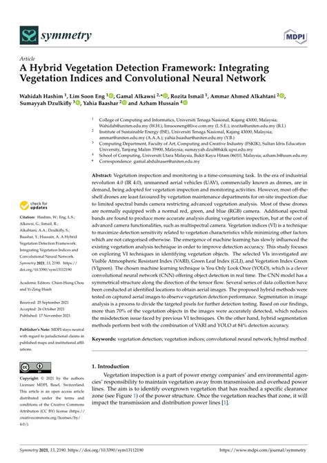 pdf a hybrid vegetation detection framework integrating vegetation