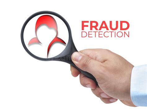 Cyber Fraud Detection Concept Image Hand Holding Magnifying Glass