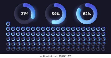 Loading Indicator Progress Bar Neon Blue Stock Vector Royalty Free Shutterstock
