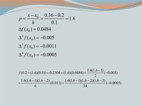 newton forward difference interpolation method pptx physics science
