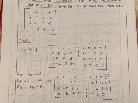Finding Inverse Of A Matrix Using Gauss Elimination Method Technology