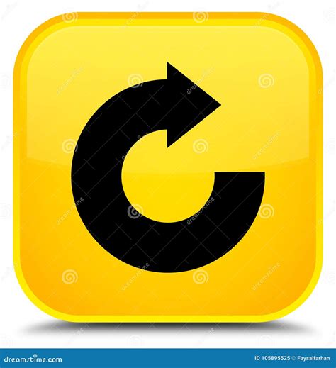 Reply Arrow Icon Special Yellow Square Button Stock Illustration Illustration Of Reply