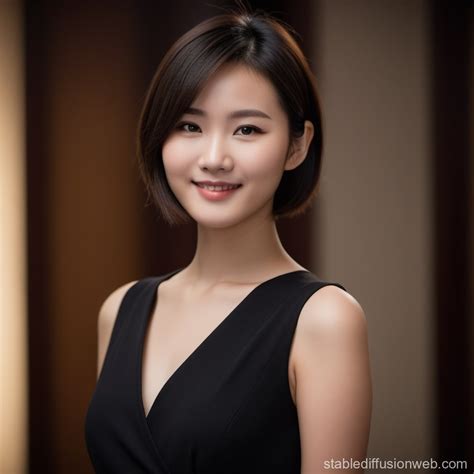 Shy Chinese Woman In Sexy Office Dress Stable Diffusion Online