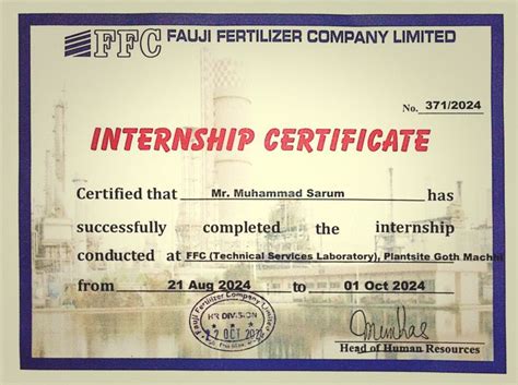 Muhammad Sarim On Linkedin Certificateofcompletion Internship Technicalservices Laboratory