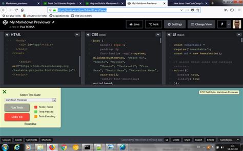 Markdown Previewer Not Rendered Issue 641 FreeCodeCamp Testable Projects Fcc GitHub