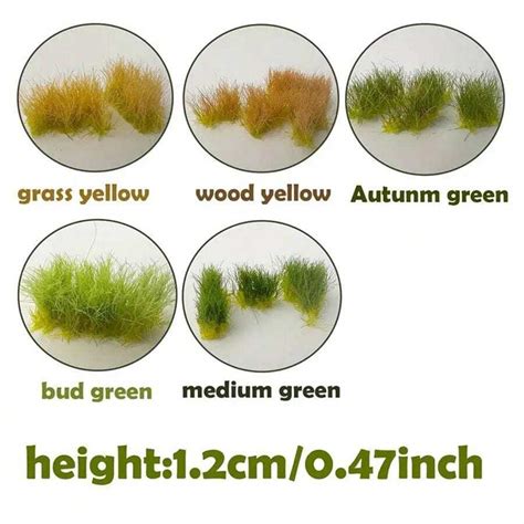 Hand Torn Grass Tufts Model Realistic Bush Clump Grass 12mm High Tufts Bundle Flowers For Ho N