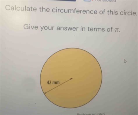 solved calculate the circumference of this circle give your answer in
