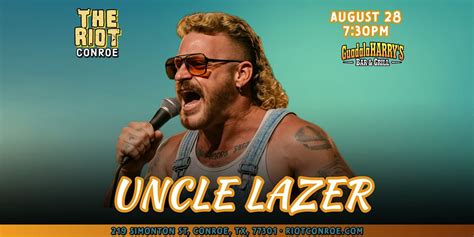 Comedian Uncle Lazer Live In Conroe Guadalaharrys Bar And Grill Conroe 28 August 2026 Allevents