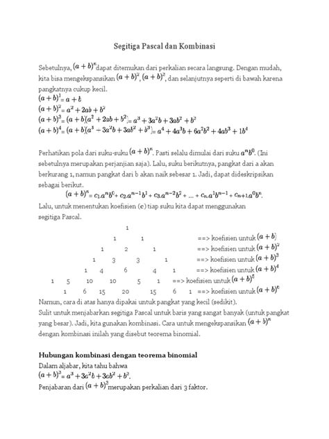 segitiga pascal dan kombinasi pdf metode and bahan ajar komputer
