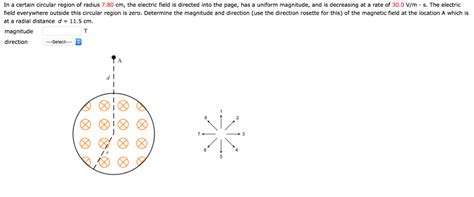 Solved In A Certain Circular Region Of Radius 780 Cm The