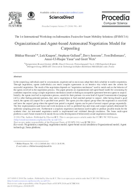 Pdf Organizational And Agent Based Automated Negotiation Model For