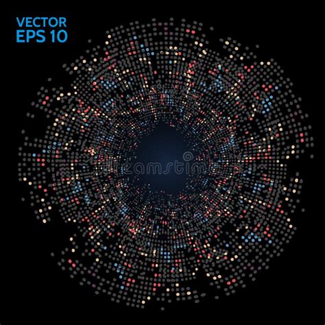 Explosion Element With Dots Graphic Abstract Background Communication