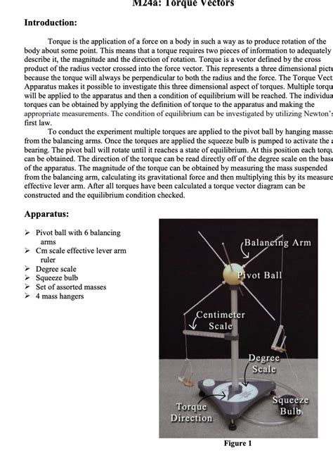 M A Torque Vectors Introduction Torque Is The Chegg Com