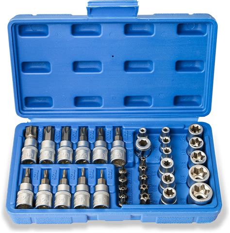 Torx Socket Set Hakkin 34pcs Female E Torx Socket Set 1 4 3 8 Drive E4 E20 Cr V Star S2 Steel