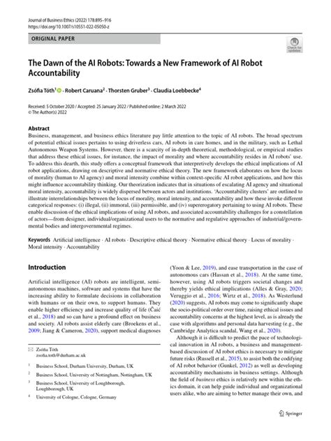 The Dawn Of The Ai Robots Towards A New Framework Of Ai Robot