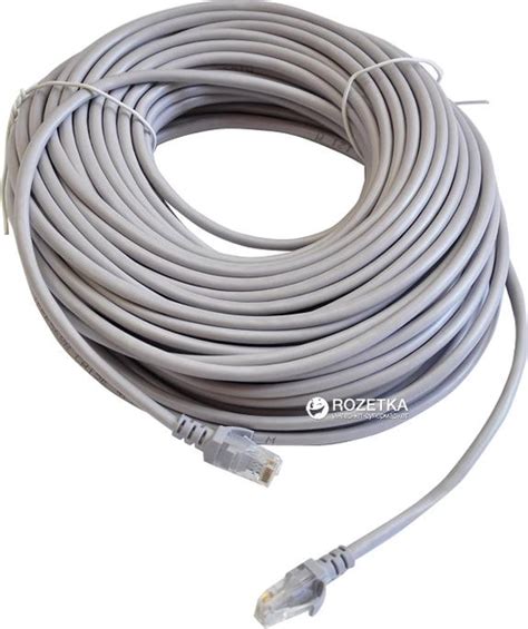 Патч корд Atcom Cat5e Rj45 Utp 25 м Сірий 9171 фото відгуки характеристики в інтернет