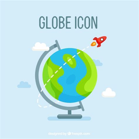 Premium Vector Cute Globe Icon
