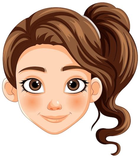 Free Vector Smiling Girl Vector Portrait