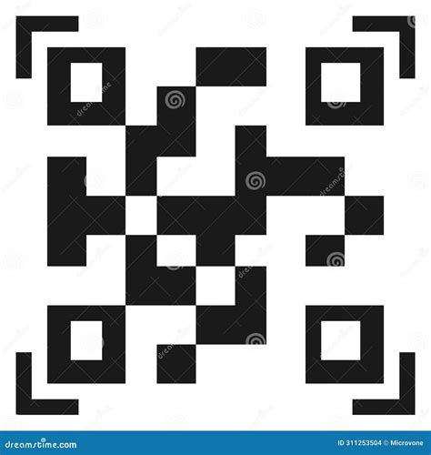 Qr Code Icon Digital Information Scan Black Symbol Stock Vector Illustration Of Square Icon