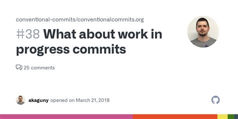 What About Work In Progress Commits Issue Conventional Commits Conventionalcommits Org