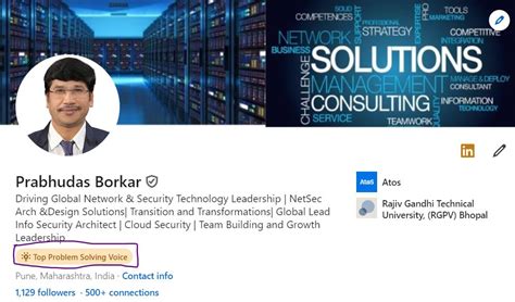 prabhudas borkar on linkedin linkedintopvoice networksecurity
