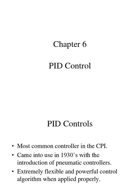 Chapter 6 PID Control | Download grátis PDF | Control Theory | Mathematics