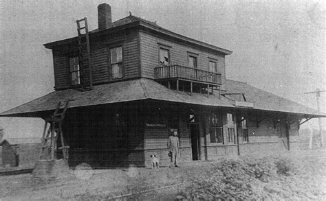 Asher Ok Train Depot Black And White Train Station Photo Historic