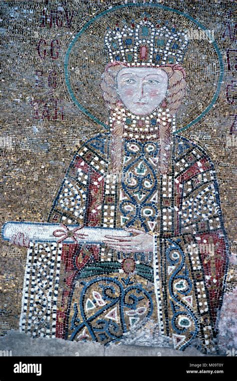 Byzantine Mosaic Or Portrait Of Byzantine Empress Irene Of Athens C752
