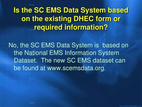 PPT Is The SC EMS Data System Based On The Existing DHEC Form Or Required Information
