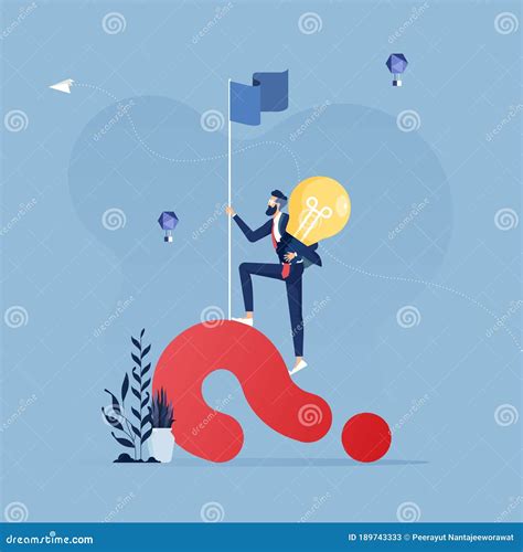 Problem Solution Concept Businessman Having An Idea With Light Bulb