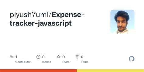 Github Piyush7umlexpense Tracker Javascript