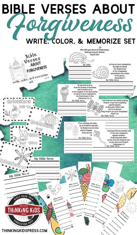 Bible Verses About Forgiveness Write Color And Memorize Set Bible