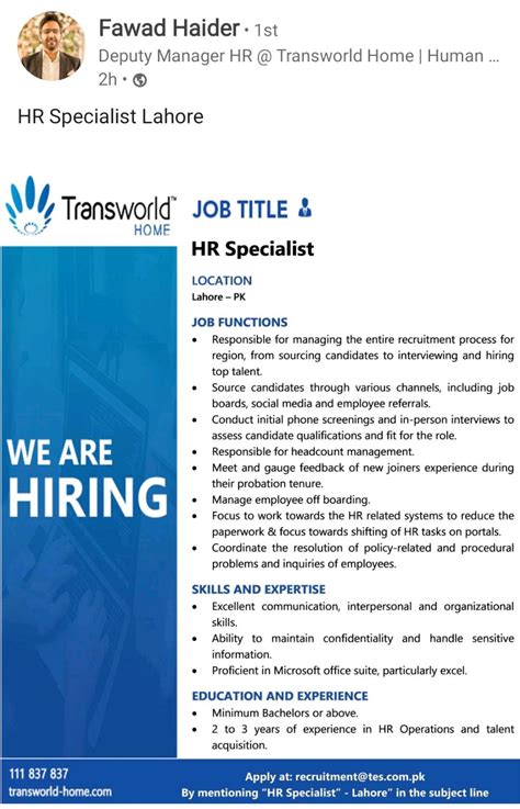 ahmad raza on linkedin hr