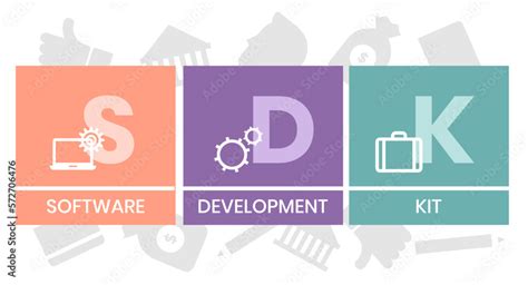 Sdk Software Development Kit Acronym Business Concept Background