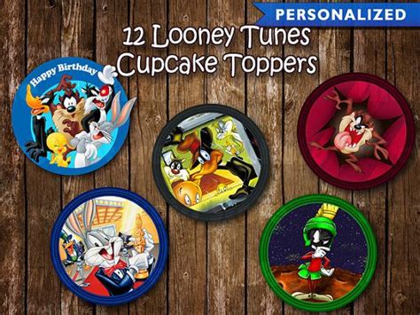 Looney Tunes Cupcake Toppers Looney Tunes Birthday Decoration
