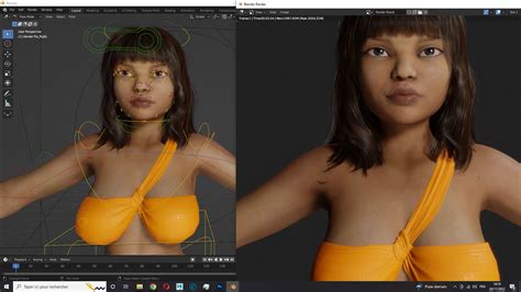 Curvy Brown Girl Naked And Clothed Blender Market