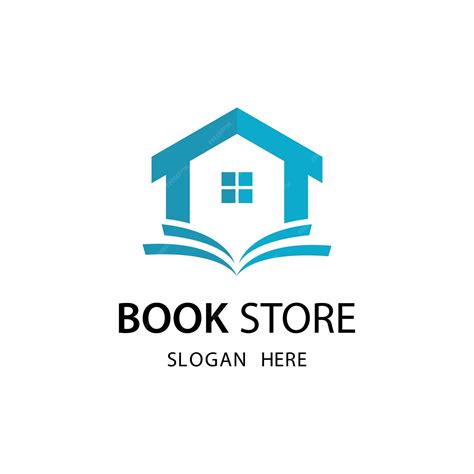 서점 로고 템플릿 프리미엄 벡터