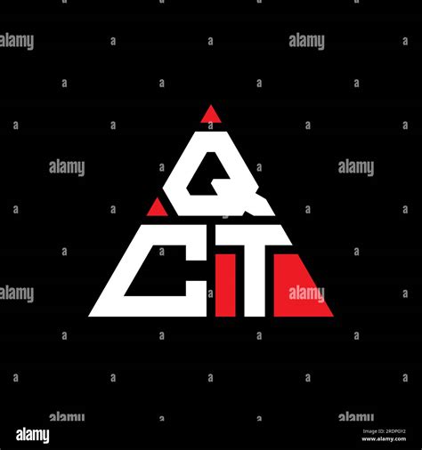 QCT Triangle Letter Logo Design With Triangle Shape QCT Triangle Logo Design Monogram QCT