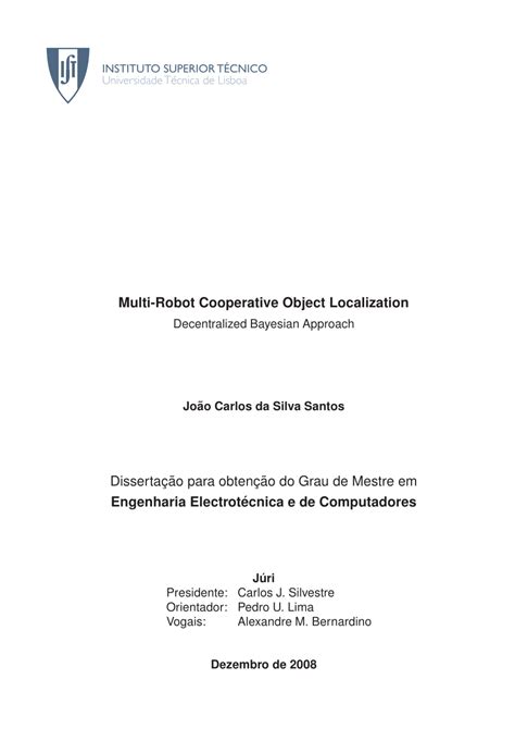 Pdf Multi Robot Cooperative Object Localization